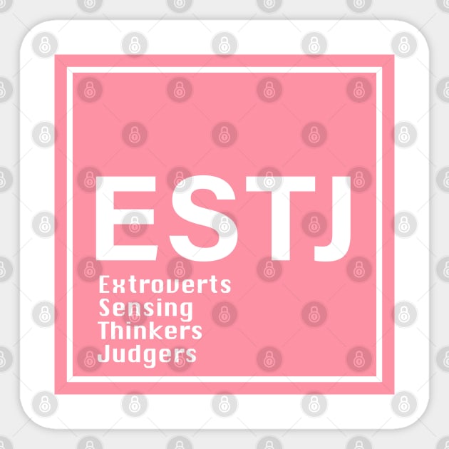 estj mbti pink color - Estj Mbti Pink Color - Sticker | TeePublic